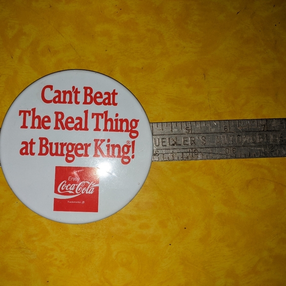 Wall Decor | Coca Cola Burger King Pin Large Good Cond | Poshmark